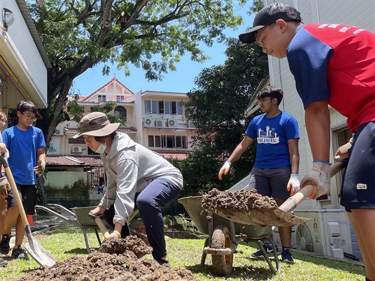 Students benefit from service learning and community work projects