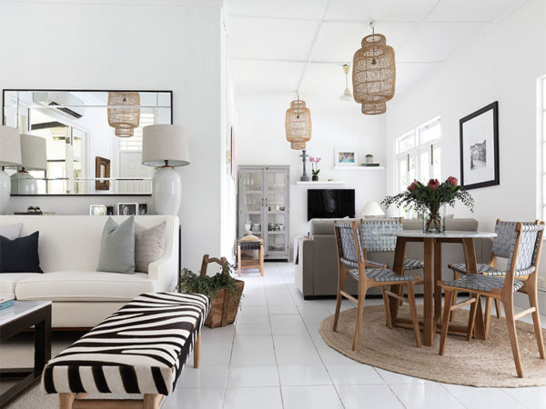 Inside a designer-styled black and white house on Adam Drive