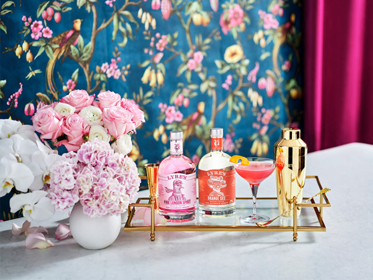 Mocktail Recipe from Lyre's - Pink London Cosmopolitan